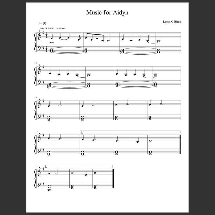 2020 solo piano | Lucas C Birge