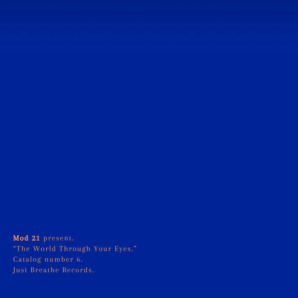 The World Through your eyes. | Mod 21 | Just breathe.