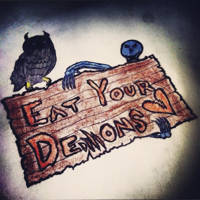 Eat Your Demons | Blue Skeleton
