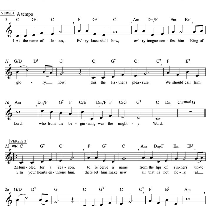 At The Name Of Jesus (TIS231 Brierley) PianoSmallGroup arr2017-23 | Tim ...