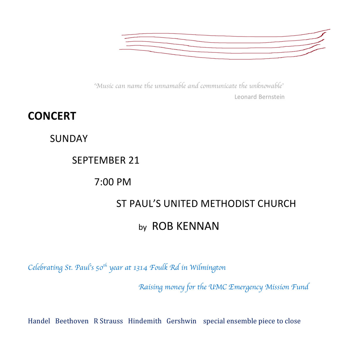 Concert to Celebrate! | Rob Kennan | rob kennan