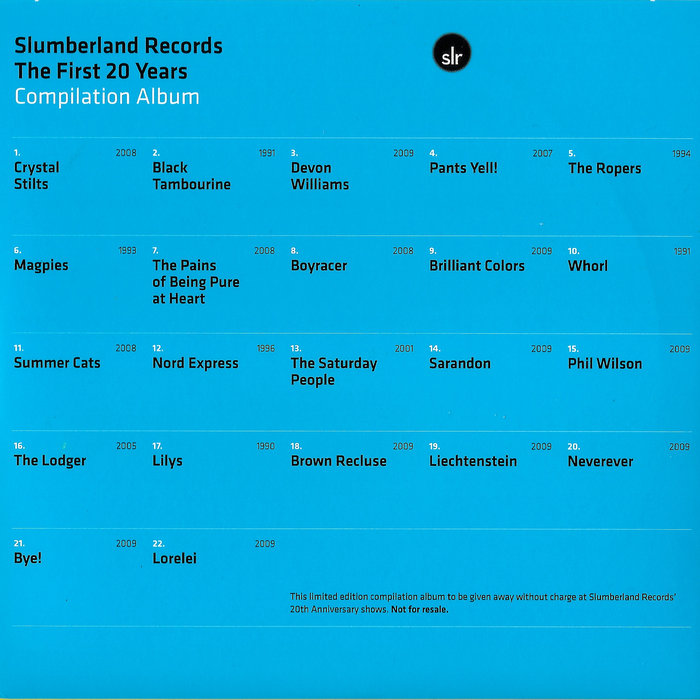 Slumberland Records, The First 20 Years Compilation Album | summer cats