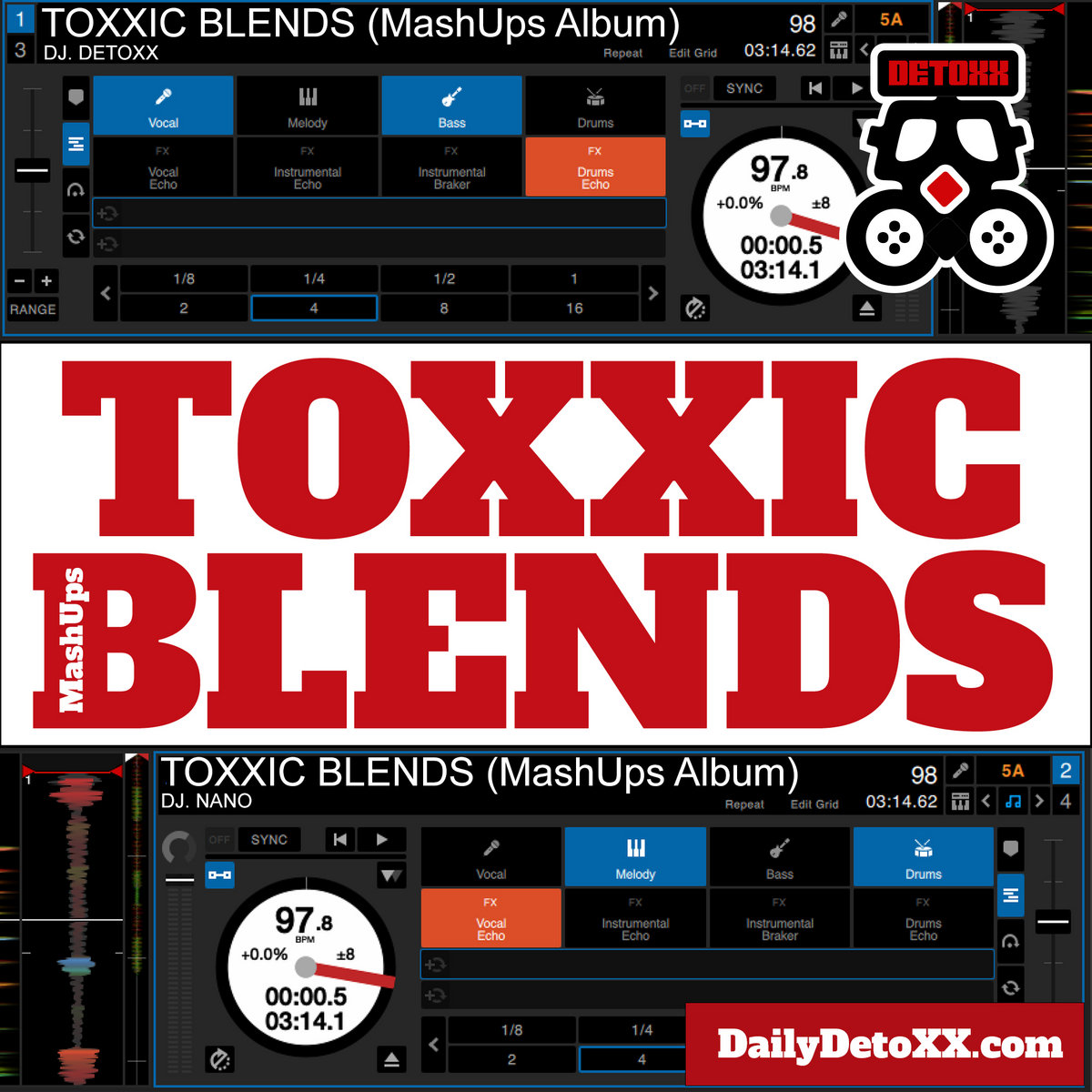 TOXXIC BLENDS VOL. 1 - MashUps Album | DETOXX DJ. KREW | DJ. DETOXX