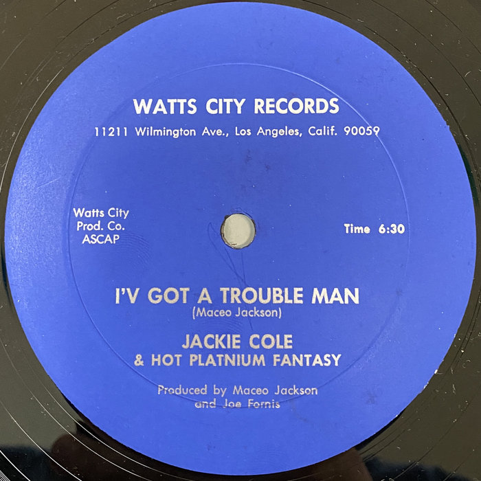 Trouble Man Original 12" Version Cut Chemist Remaster | Jackie Cole and Hot Platinum Fantasy ...