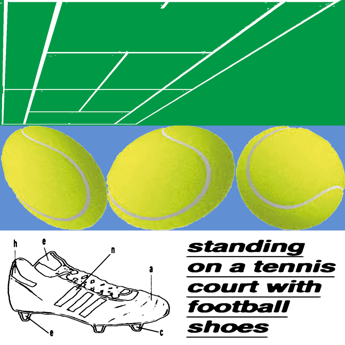 standing on a tennis court with football shoes | henace