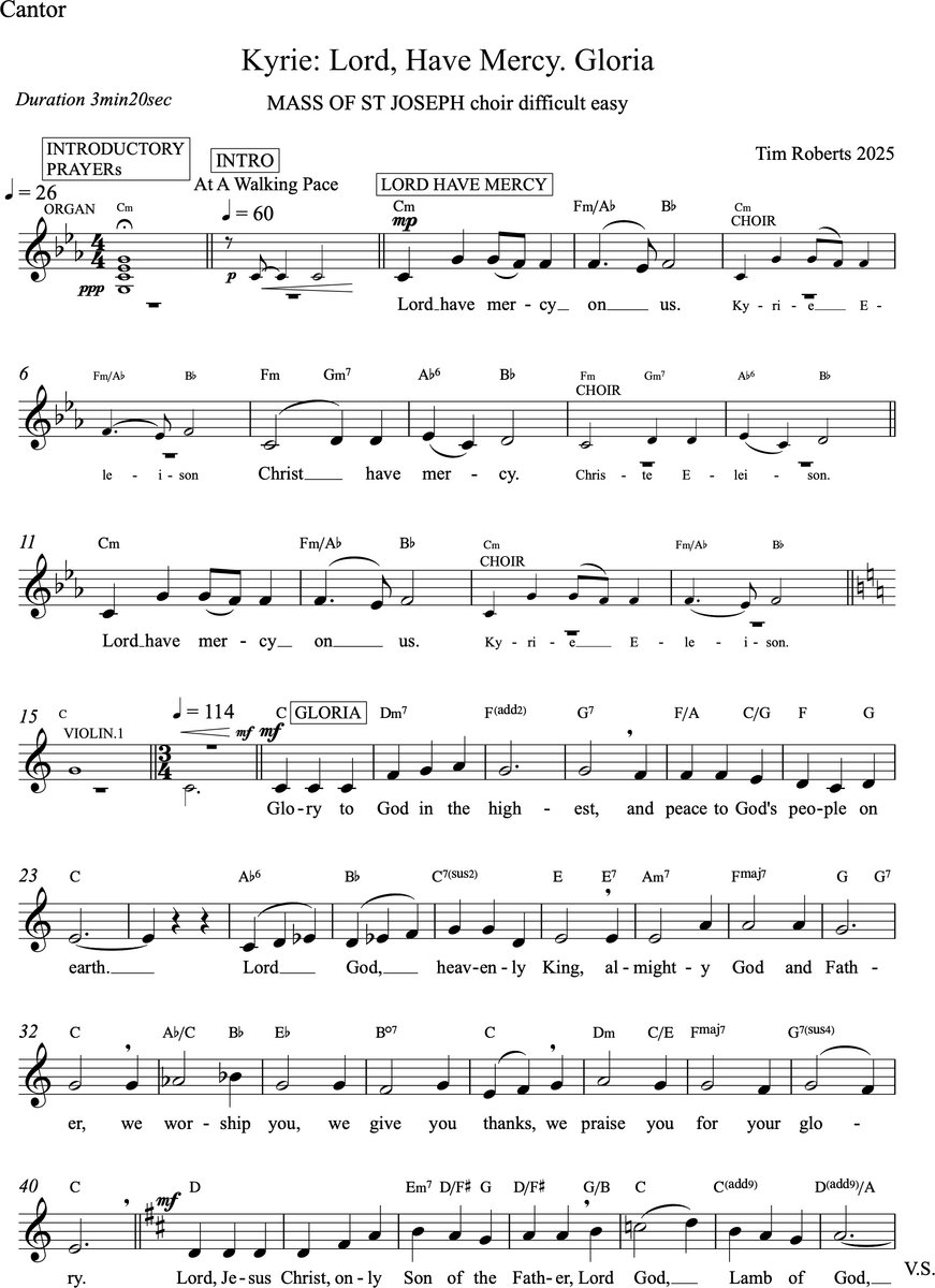 Kyrie_Gloria(Mass_Of_St_Joseph) pianoSmallGroup 2025 | Tim Roberts