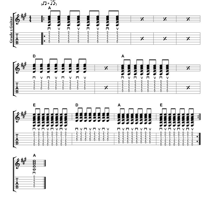 12 Bar Blues Play Along Backing Tracks - Grade 1 - In A, C, D And G ...