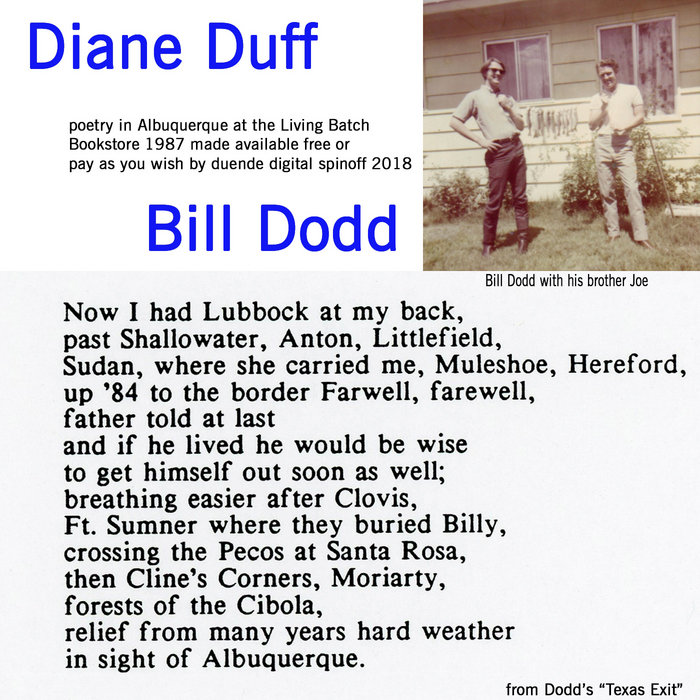 Bill Dodd and Diane Duff - Poetry in Albuquerque - Two major poet ...