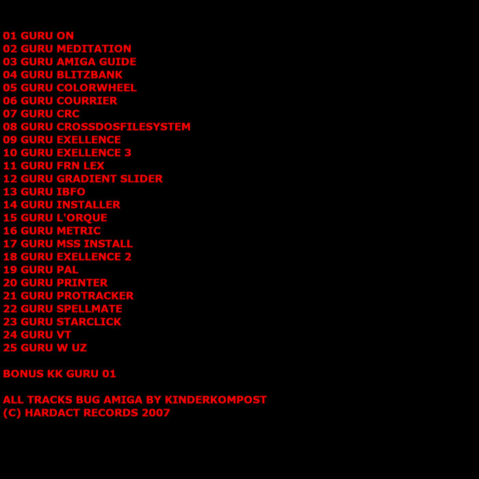 GURU MEDITATION | KINDERKOMPOST | KIPPU