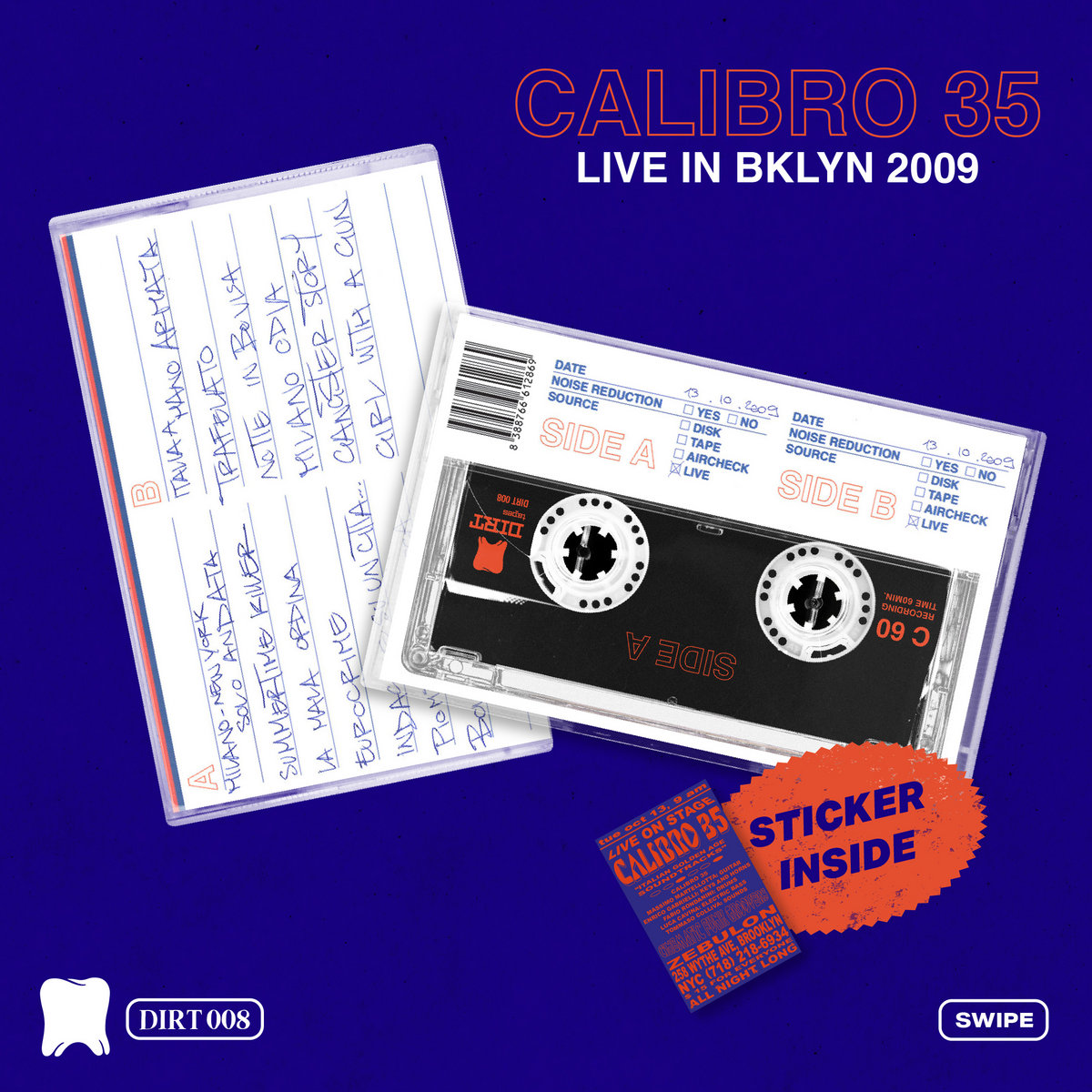 Calibro 35 - "Live in Brooklyn 2009" Audio Cassette (unreleased ...