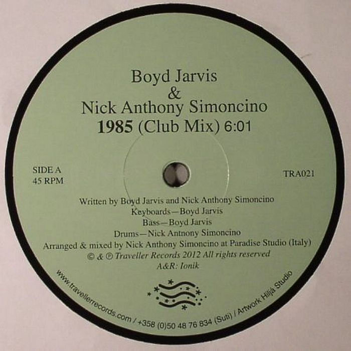 Boyd Jarvis & Nick Anthony Simoncino ‎– 1985 | HOTMIX RECORDS / NICK ANTHONY SIMONCINO