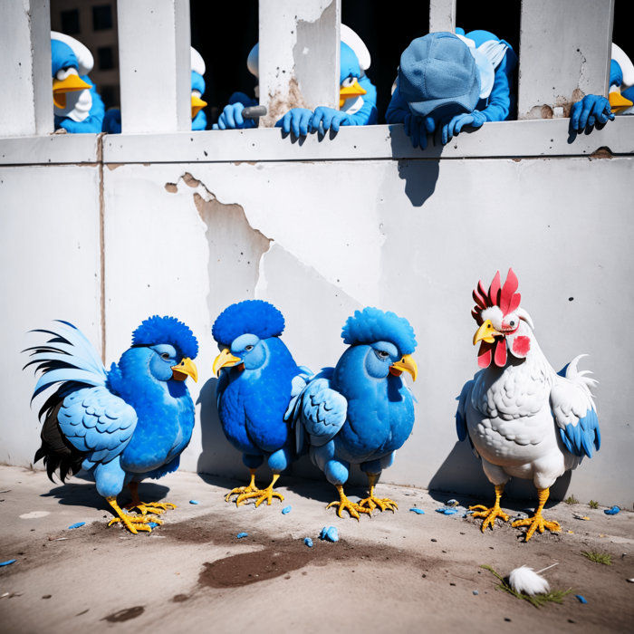 Blue Smurf Chicken | Exploded Chicken