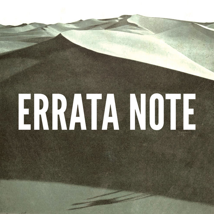 EP | Errata Note