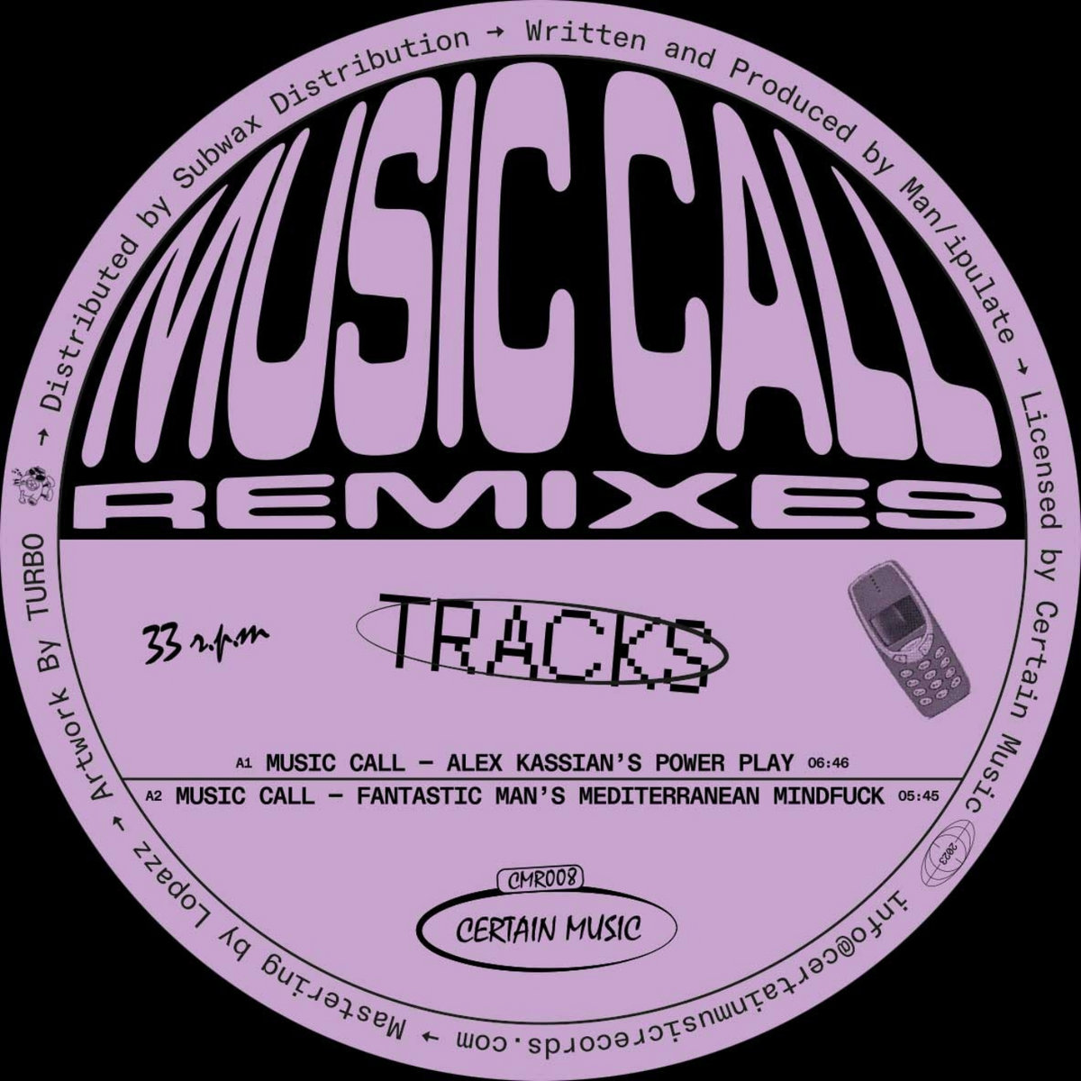 Man/Ipulate Music Call Remixes CMR008 | Man/Ipulate | Certain Music Records