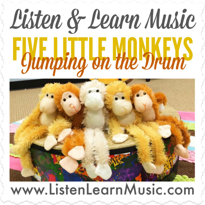 Five Little Monkeys Jumping on the Drum | Listen & Learn Music