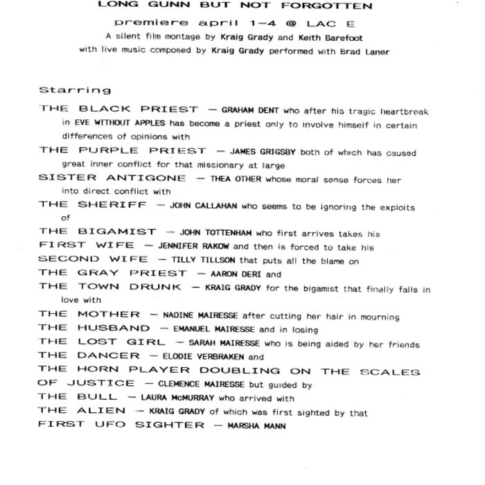 Long Gunn But Not Forgotten-Live Film Score | Kraig Grady and Brad ...