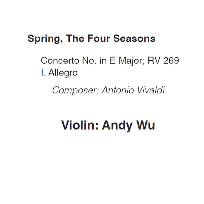 Spring, The Four Seasons | Andy Wu