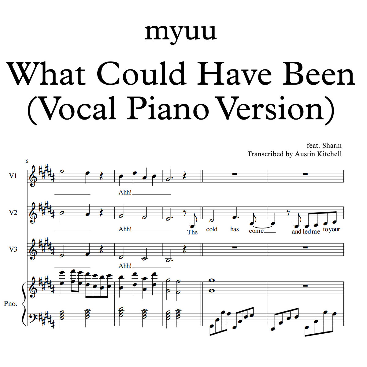 What Could Have Been (Vocal Piano Version) - Sheet Music | Myuu | Myuu ...