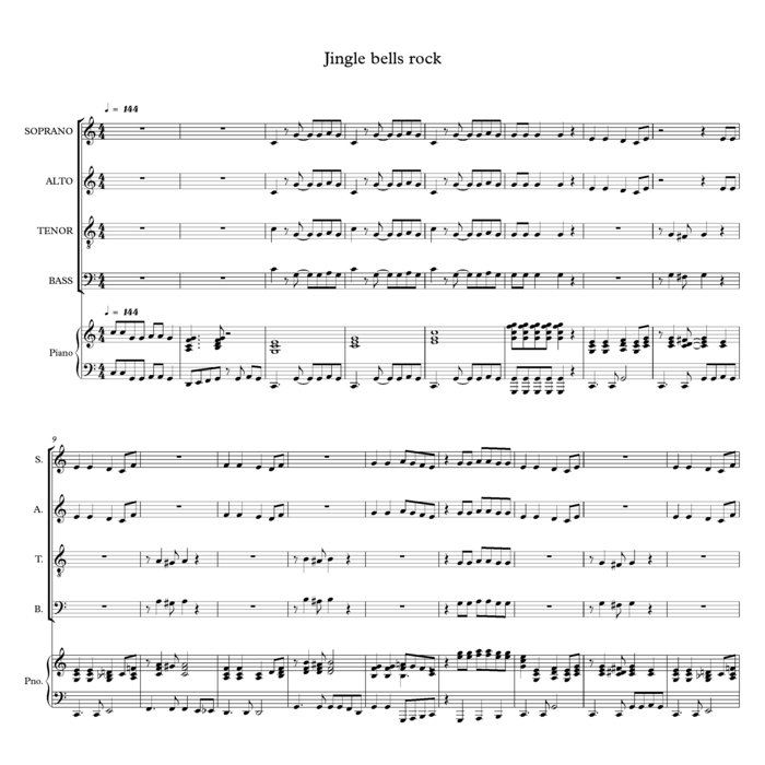 Jingle bells rock | Choral Music Practice Files