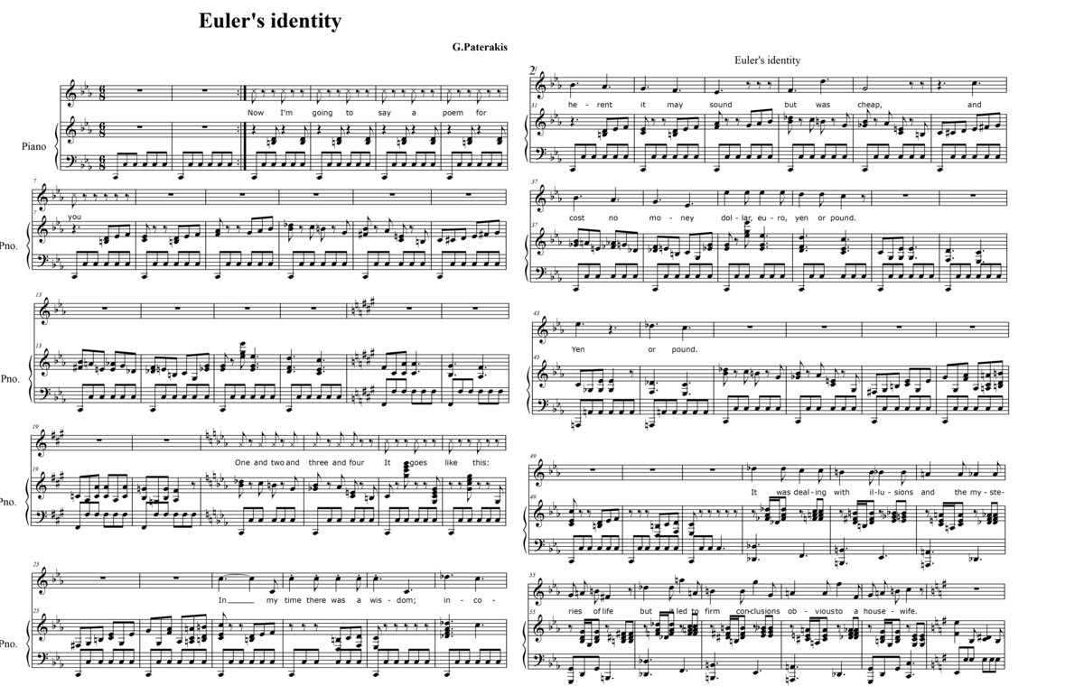 The Euler Identity | George Paterakis & String Theory