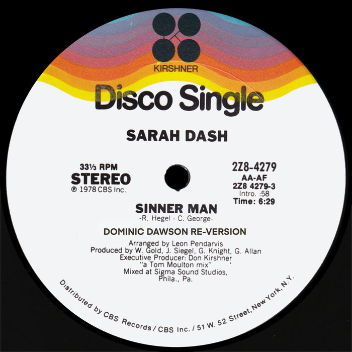 Sinner Man (Dominic Dawson Re-Version) | Sarah Dash | Dominic Dawson