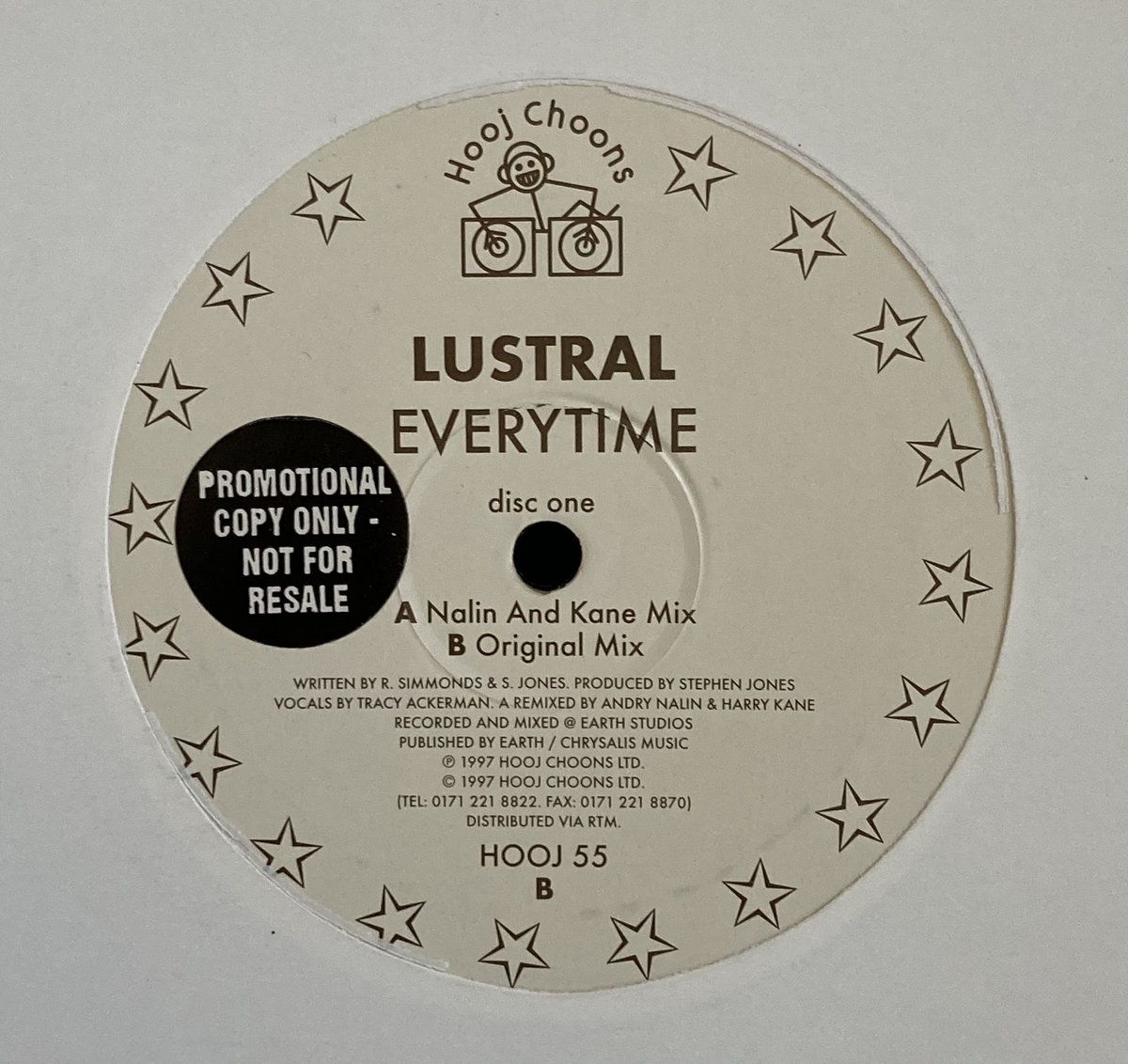 Lustral - Everytime (ARCHIVE ONLY * NOT 4 SALE*) | Lustral | Hooj Choons