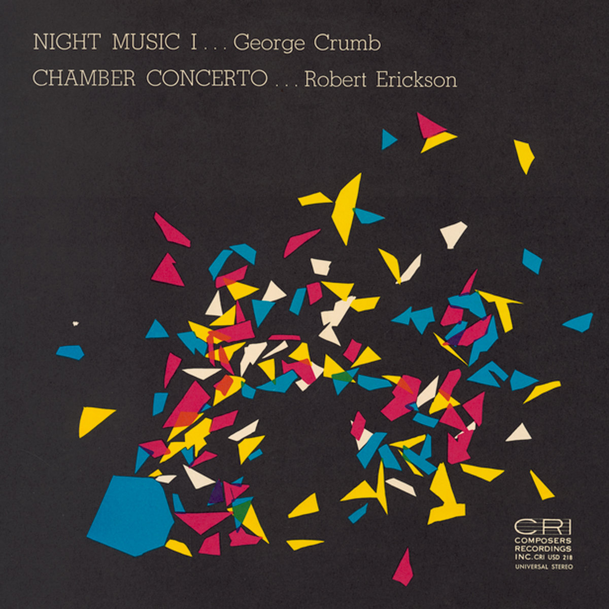 George Crumb: Night Music I / Robert Erickson: Chamber Concerto | Hartt ...