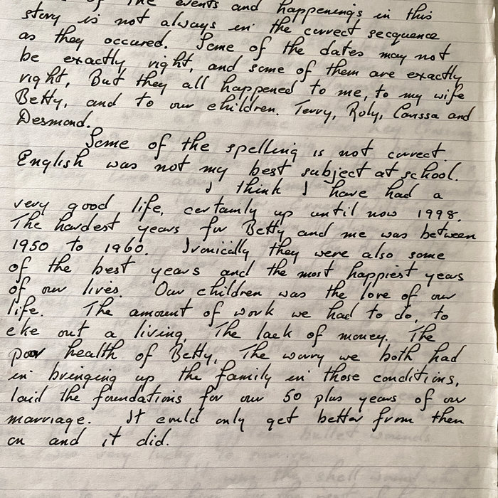 Excerpts from Douglas' diary (part of the back story behind "Douglas ...