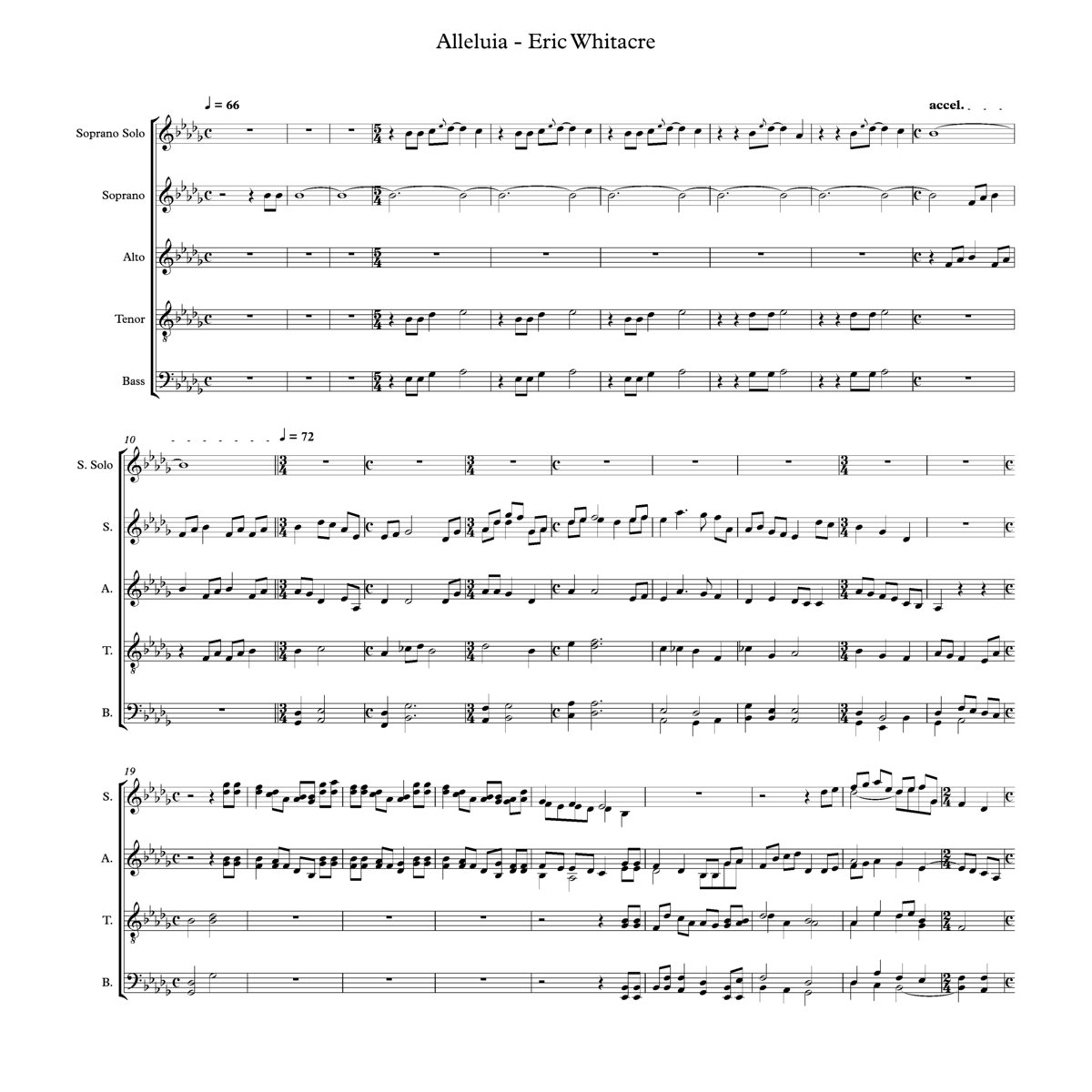 Alleluia - Eric Whitacre | Choral Music Practice Files