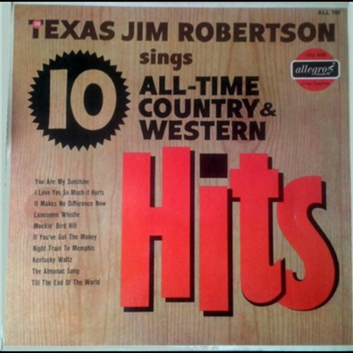 Texas Jim Robertson Sings 10 All Time Country And Western Hits | Texas ...