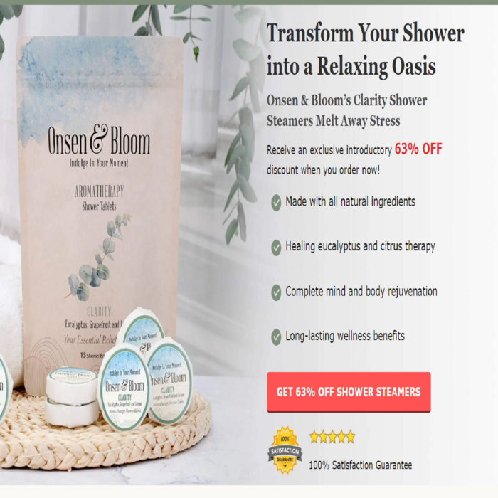 Onsen and Bloom Shower Steamer | onsenbloomshowersteamer
