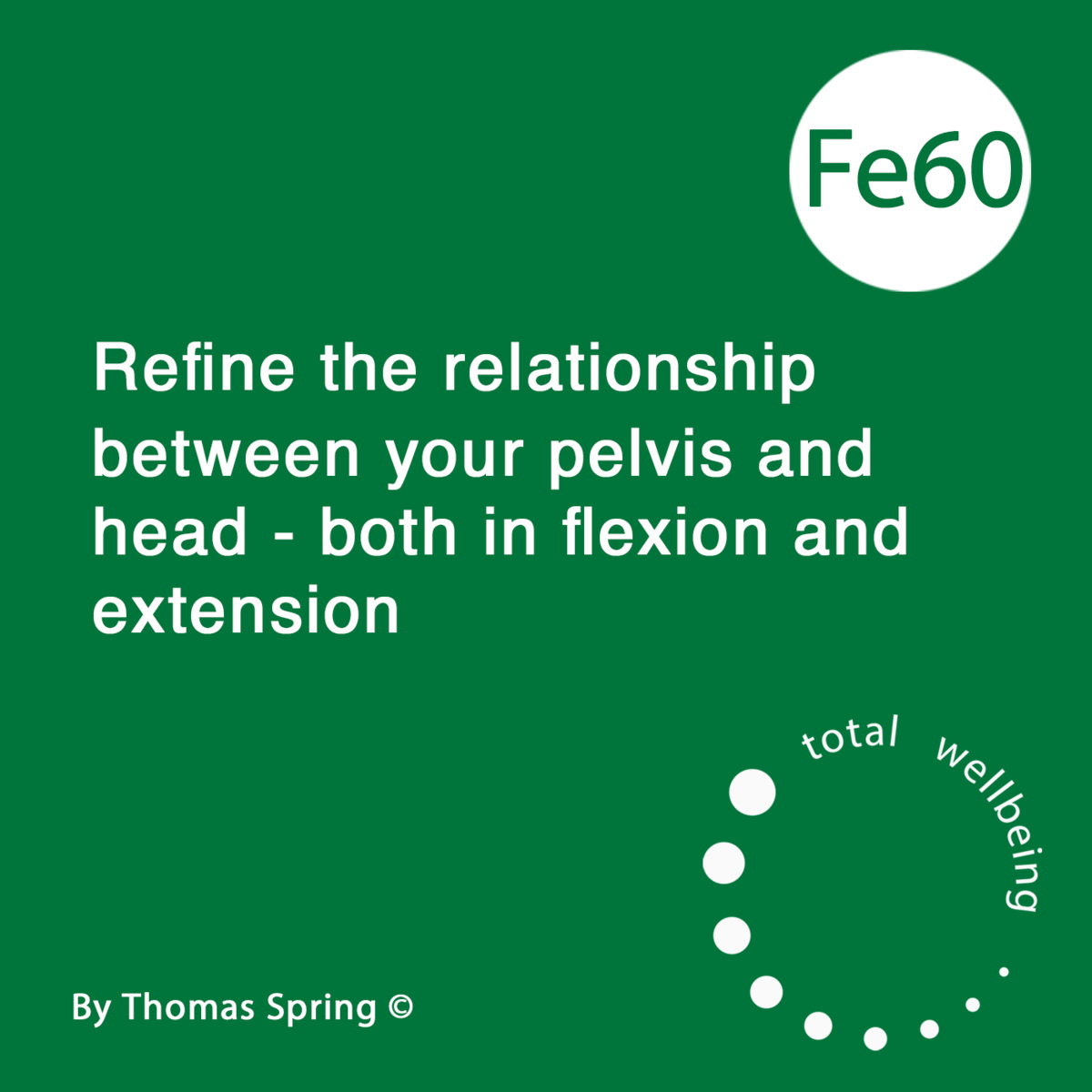 Fe60 Refine the relationship between your pelvis and head - both in ...