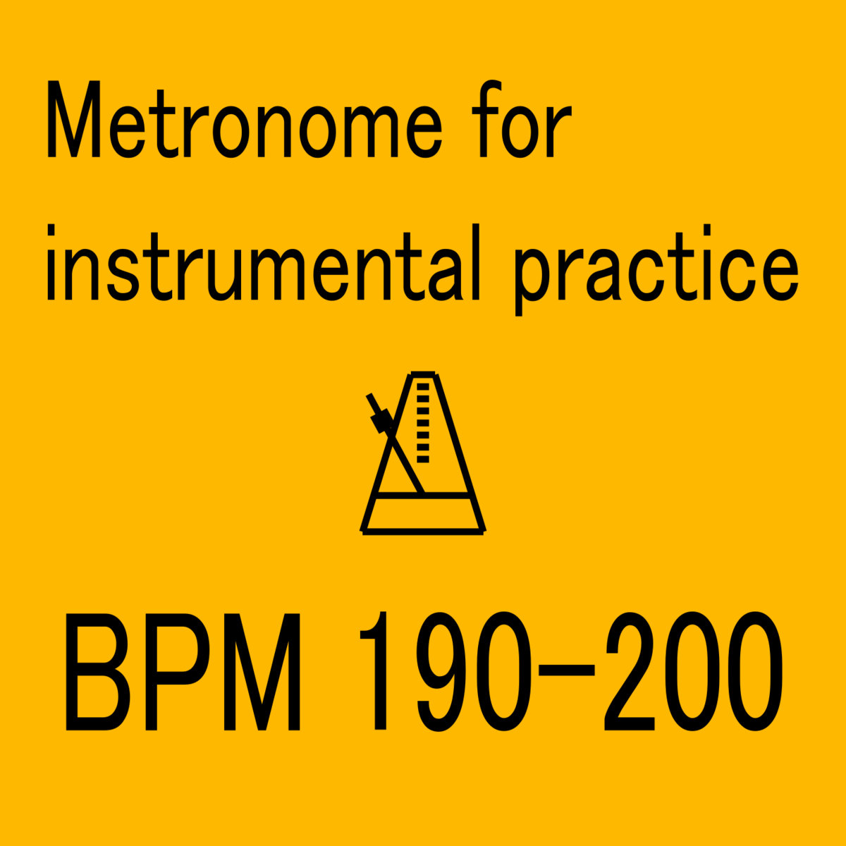 Bpm 190 -200Metronome for instrumental practice | drum beat 2036