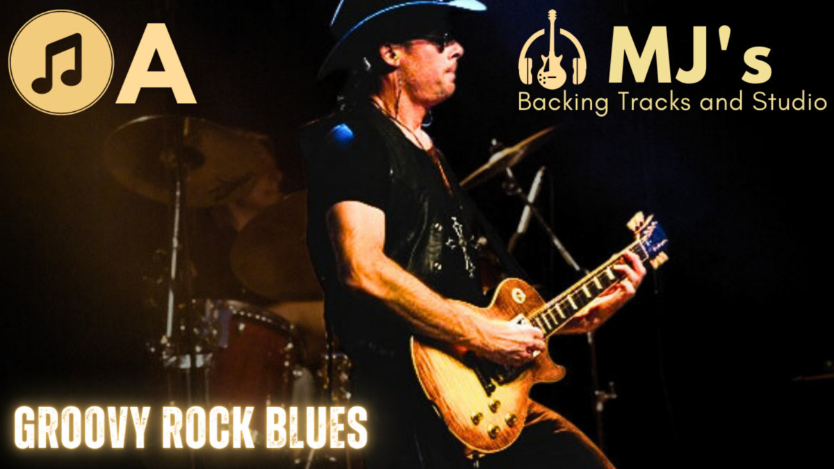 Groovy Rock Blues in A | 100 bpm | Guitar Backing Track | MJ's Backing ...