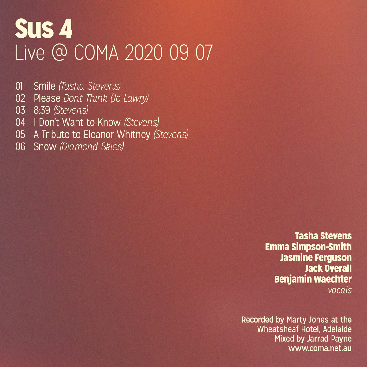 Sus 4 @ COMA 2020 09 07 | Sus 4 | COMA