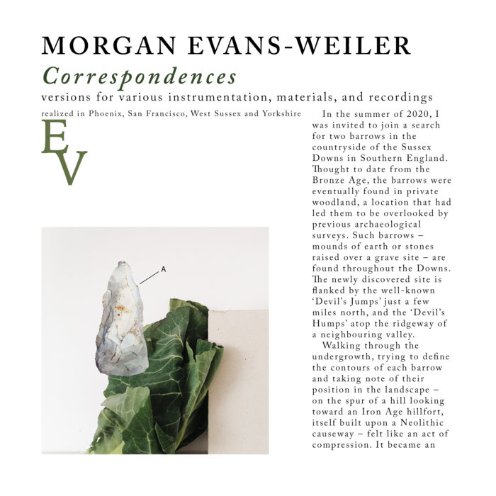 EVSFT003: Correspondences | Morgan Evans-Weiler | Editions Verde