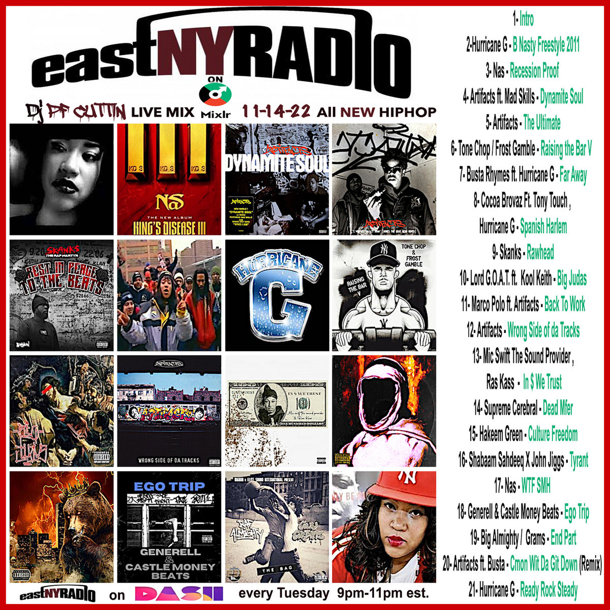 EastNYRadio11-14-22 mix. R.I.P. Hurricane G/Tame One | Various Artist ...