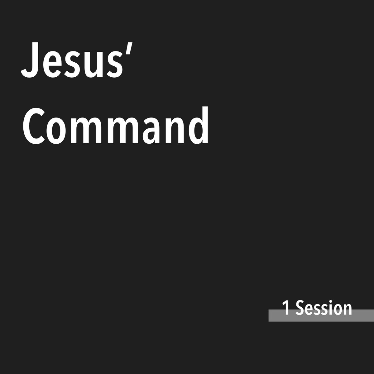Jesus' Command | David Lee Brown (Teaching)