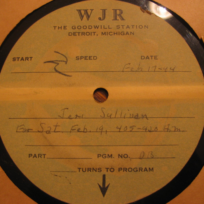 Jeri Sullivan with Paul Baron and his orchestra, 2/17/1944 | Grandpa's iPod