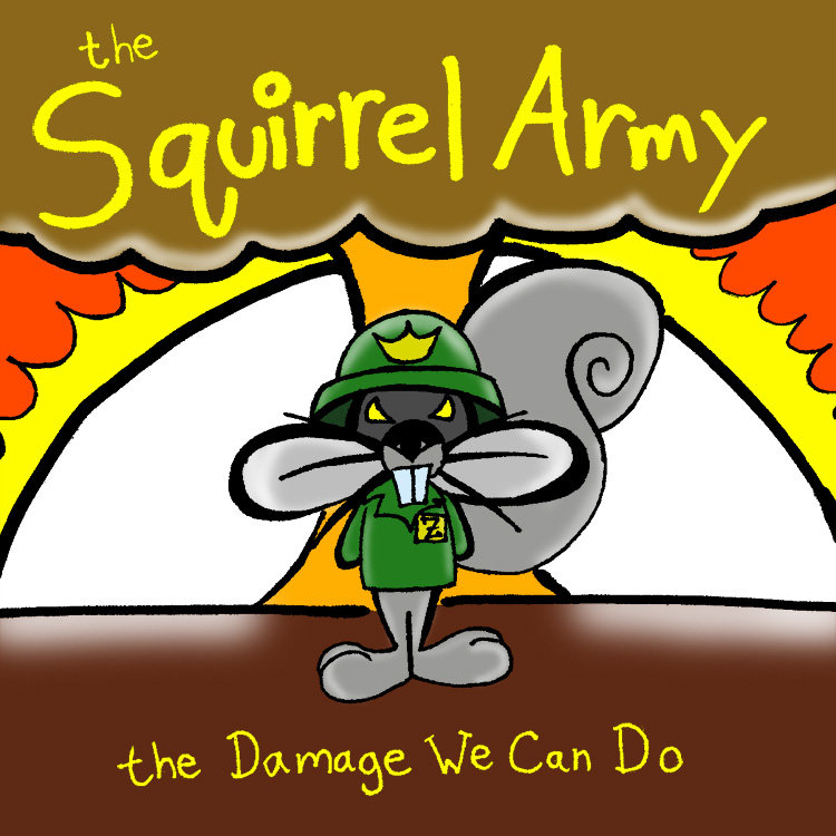 Military Squirrel Cartoon
