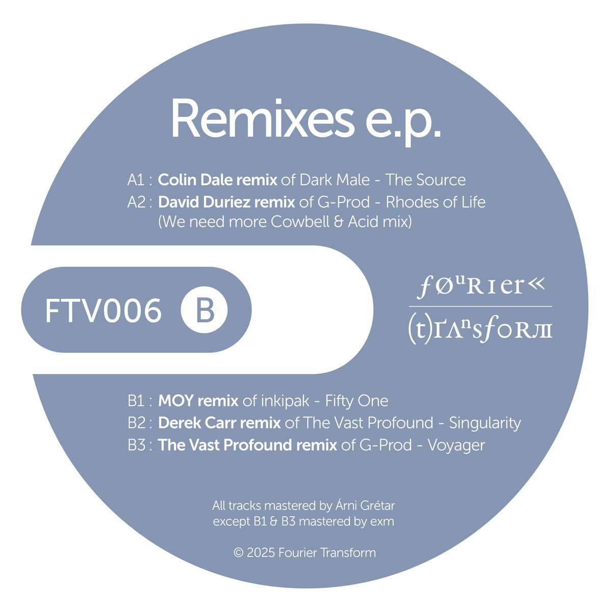 Remixes e.p. | Colin Dale, Dark Male, David Duriez, G-Prod, MOY ...