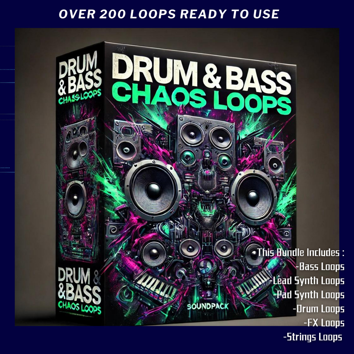 Drum & Bass: "Chaos Loops” Pack (Over 200 Wav File Loops!) | ProPacks Tools