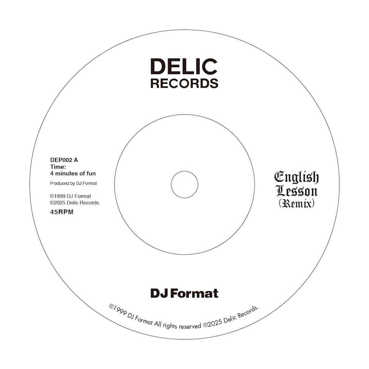 DJ FORMAT / English Lesson(Remix) | DJ FORMAT | Delic Records