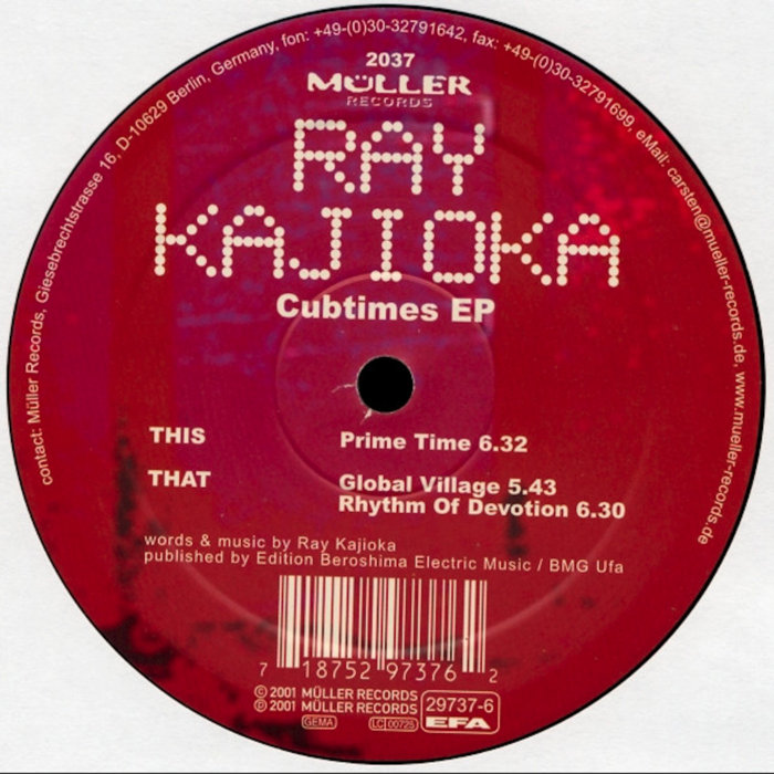 RAY KAJIOKA - Clubtimes EP / Muller 2037 | Ray Kajioka | Müller Records