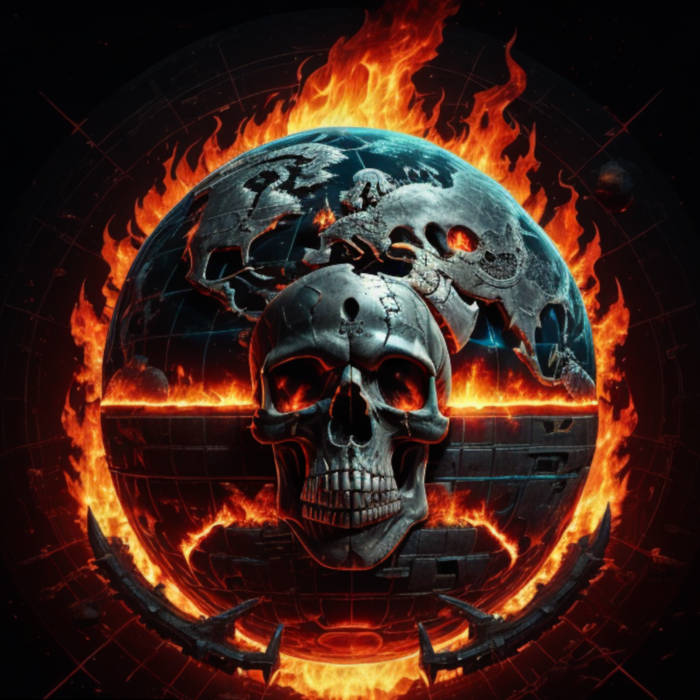 Realistic Fire Skull Wallpaper