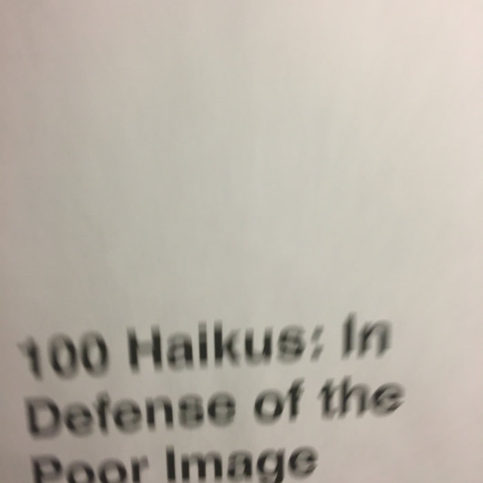 100 Haikus: In Defense of the Poor Image | Haiku Generator