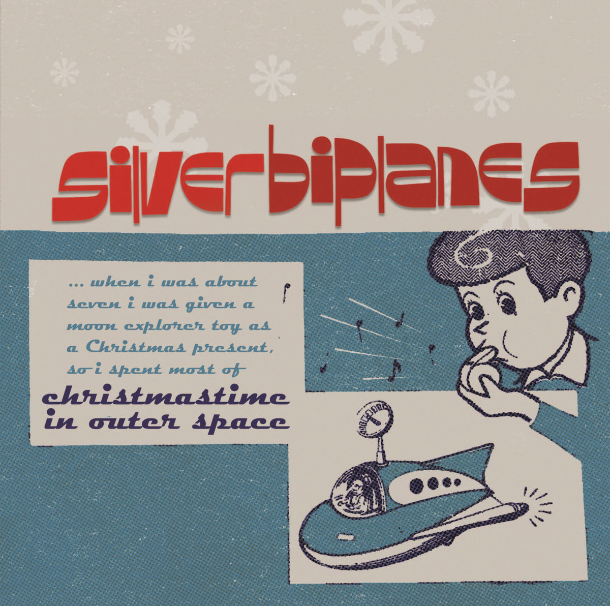 Christmastime In Outer Space | Silver Biplanes | Snowflakes Christmas ...