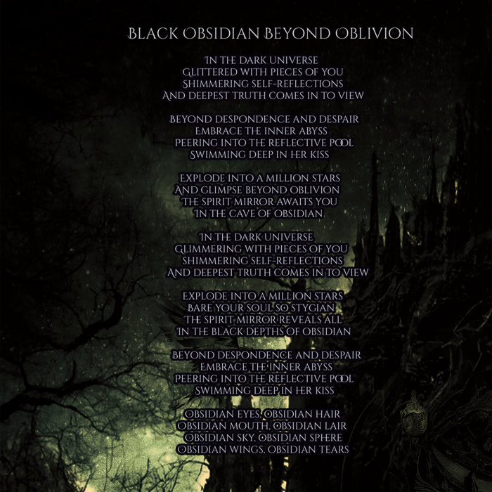 Black Obsidian Beyond Oblivion | The Palace of Tears