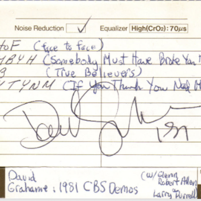 The CBS Demos 1981 | David Grahame | Steve Simels