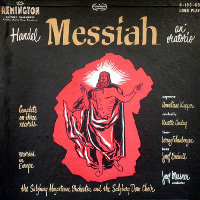 FREE! TIR 251214 HANDEL: MESSIAH - An Oratorio Joseph Messner ...